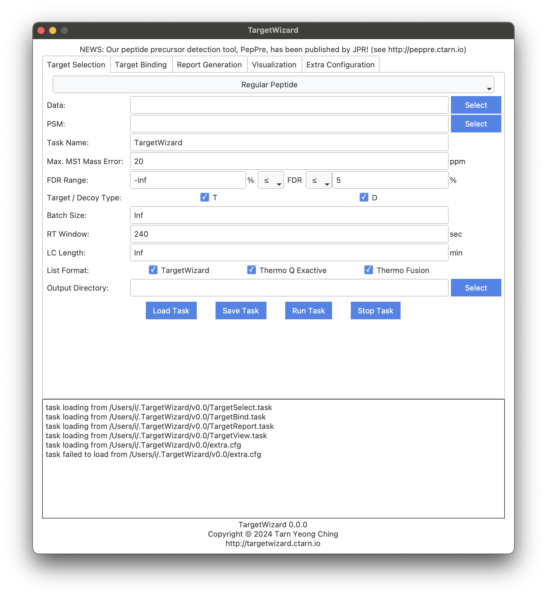 Proteomics Analysis Tutorial · TargetWizard